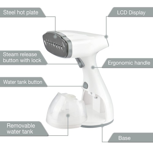 Clothes Steamer handheld white| 1500W quick hand steamer for clothes ...