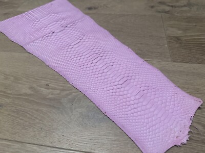 L Pink Piece Genuine Python Snakeskin Leather real hide snake skin ...