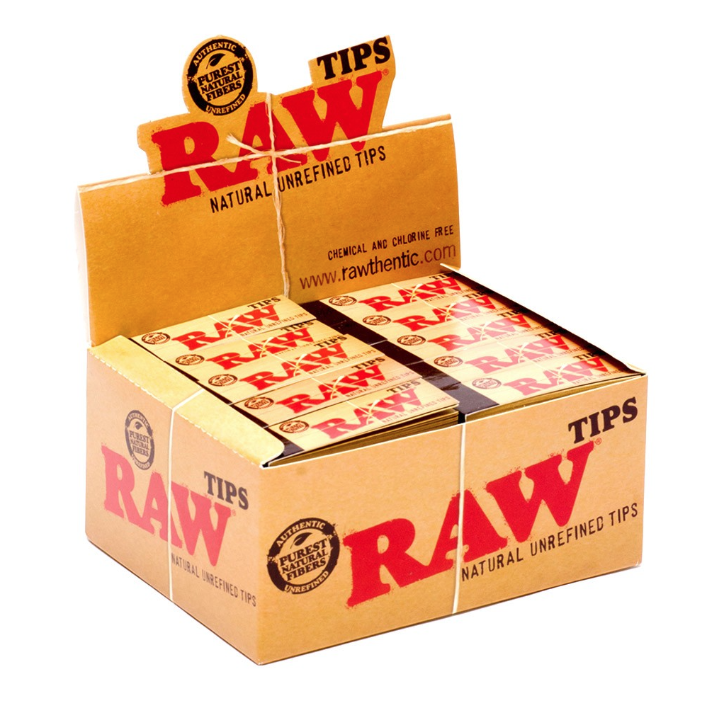 RAW Unbleached Rolling Paper Roach Tips - Full Box of 50 Booklets | eBay