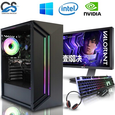 i7 FAST GAMING PC BUNDLE QUAD CORE i7, 16GB RAM, SSD+HDD, 8GB RX 580 ...