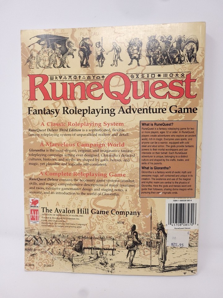 Avalon Hill Runequest RuneQuest (Deluxe Ed) VG | eBay