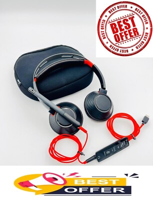 Poly Plantronics Blackwire C5220T 3.5mm Jack or Type-C Stereo Binaural ...