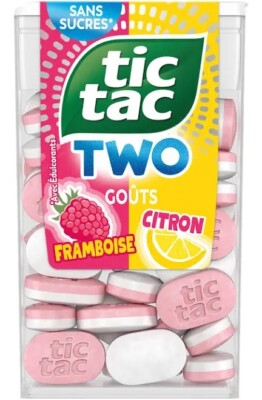 Lot de 4 boîtes de TIC TAC Two sans sucre Duo Framboise citron 38,5g | eBay