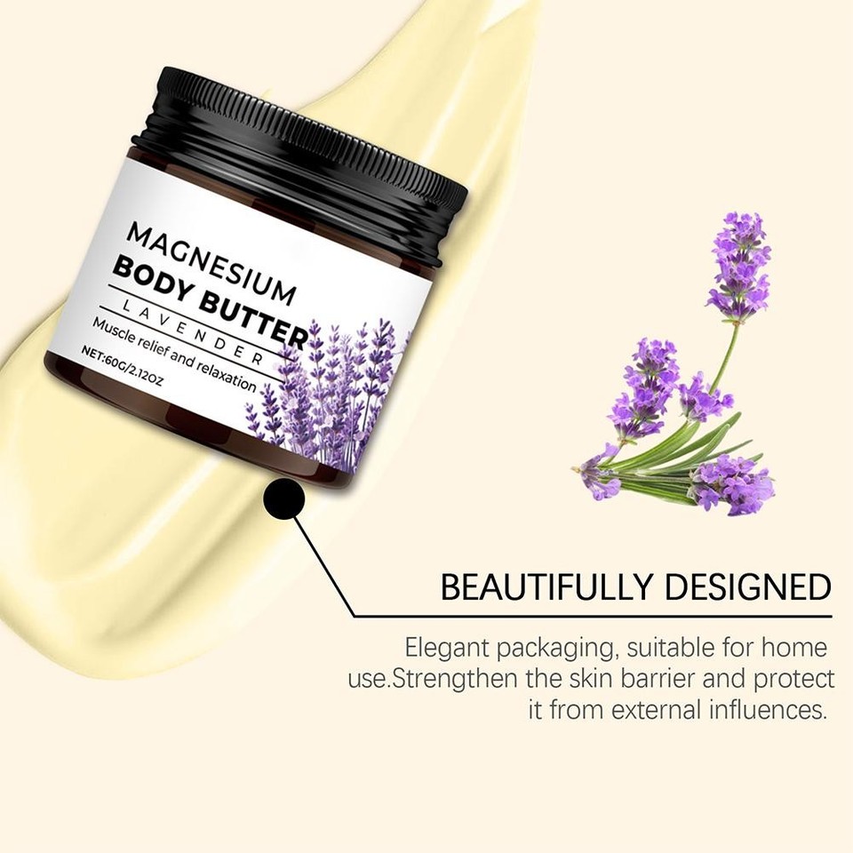 60g Lavender Magnesium Body Cream Gentle Cleansing Body Skin Care Cream ...