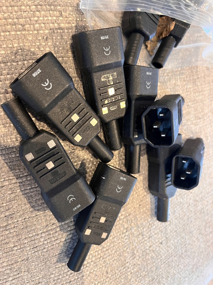 Rewireable IEC C14 Female Power Connector kettle lead end connector ...