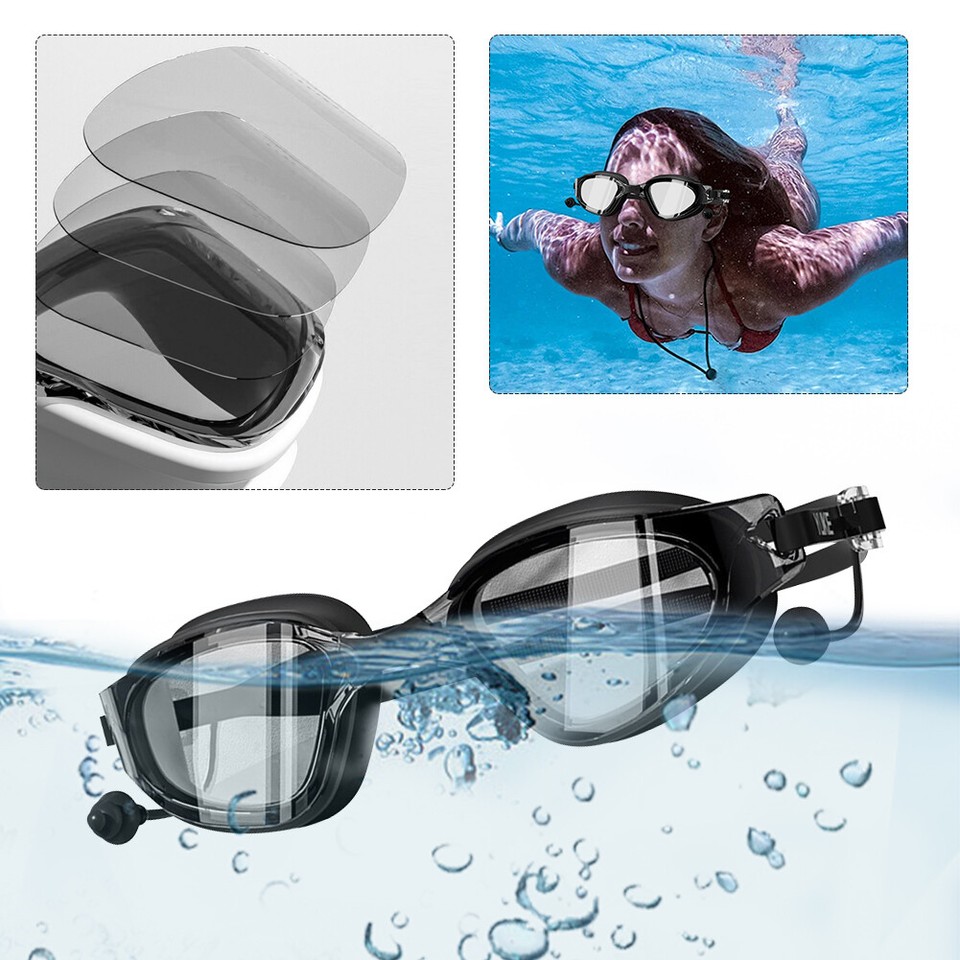 Anti-Fog Swim Glasses No Leaking Pool Goggles Waterproof Wide View for ...