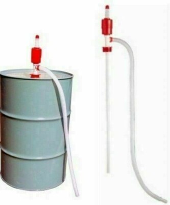 Hand Siphon Drum Barrel Pump 15, 30, 55 gal Polyethylene Suction Manual ...