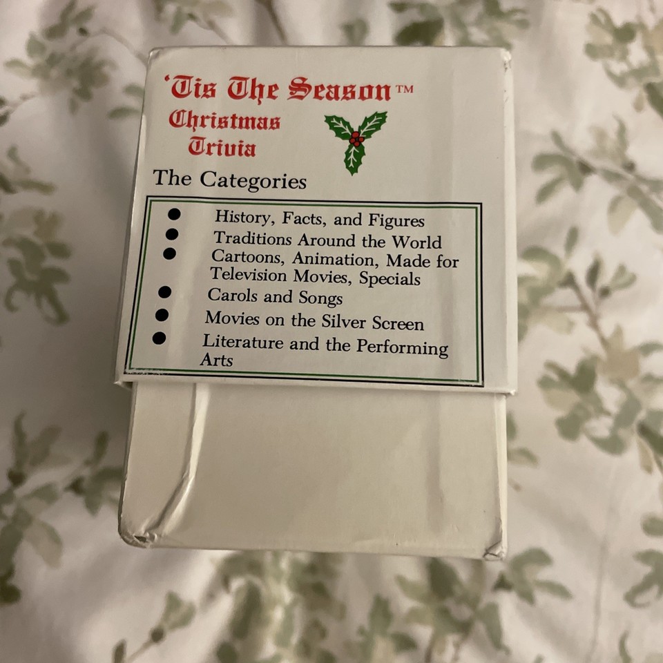 Vintage 1988 Tis The Season Christmas Trivia Card Game Family Holiday ...