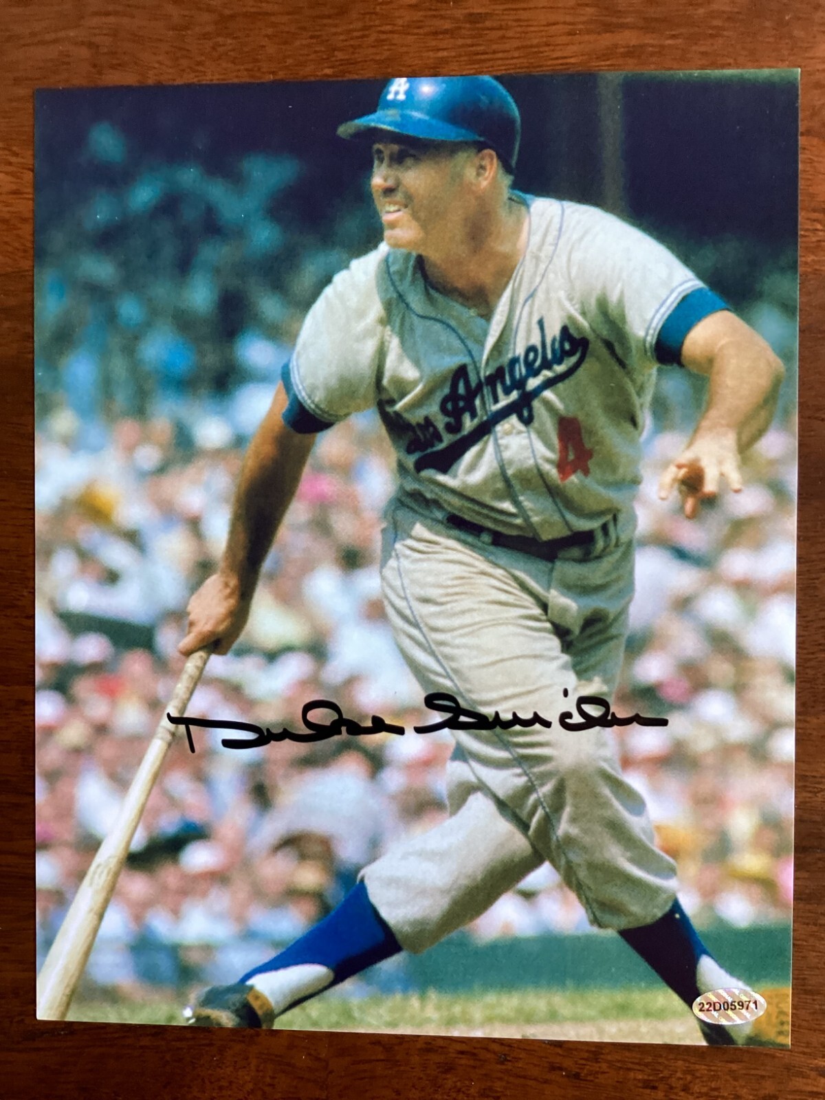 Duke Snider signed 8x10 photo Hall of Fame Los Angeles Dodgers with COA ...