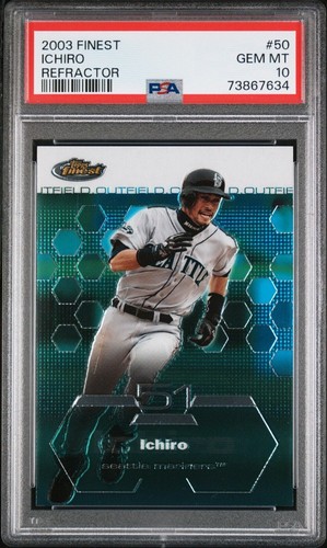 2003 Topps Finest Ichiro Refractor #50 PSA 10 Gem MT | eBay