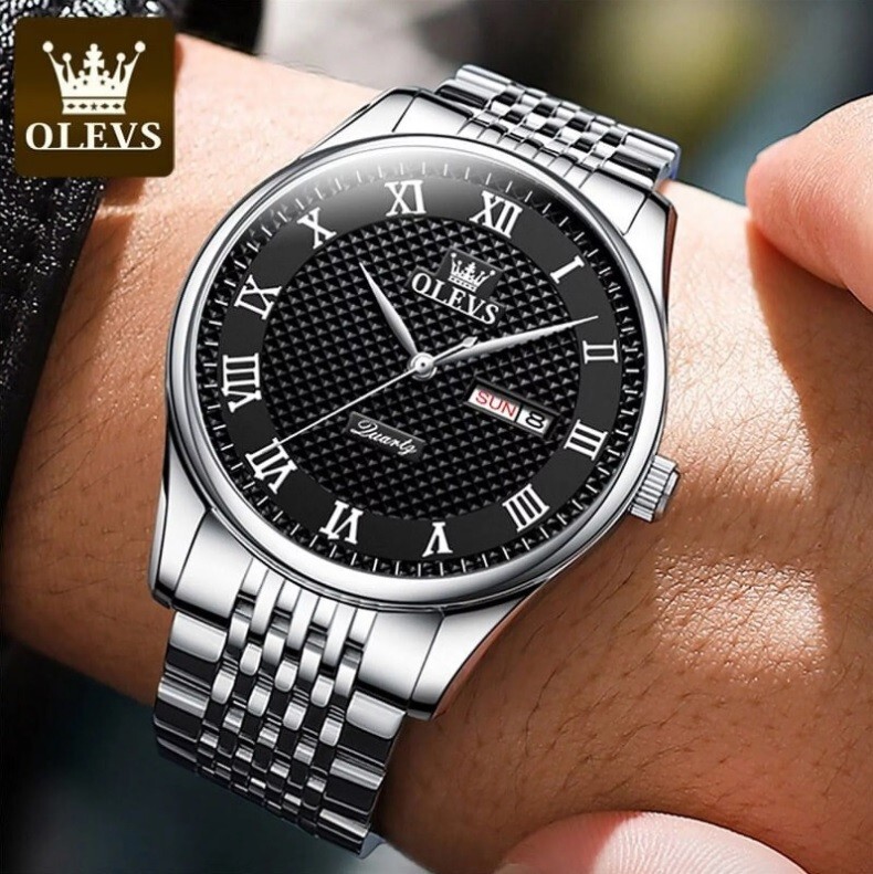 Olves 5562 Luxury Quartz Stainless Steel Waterproof Watch-Brand New in ...