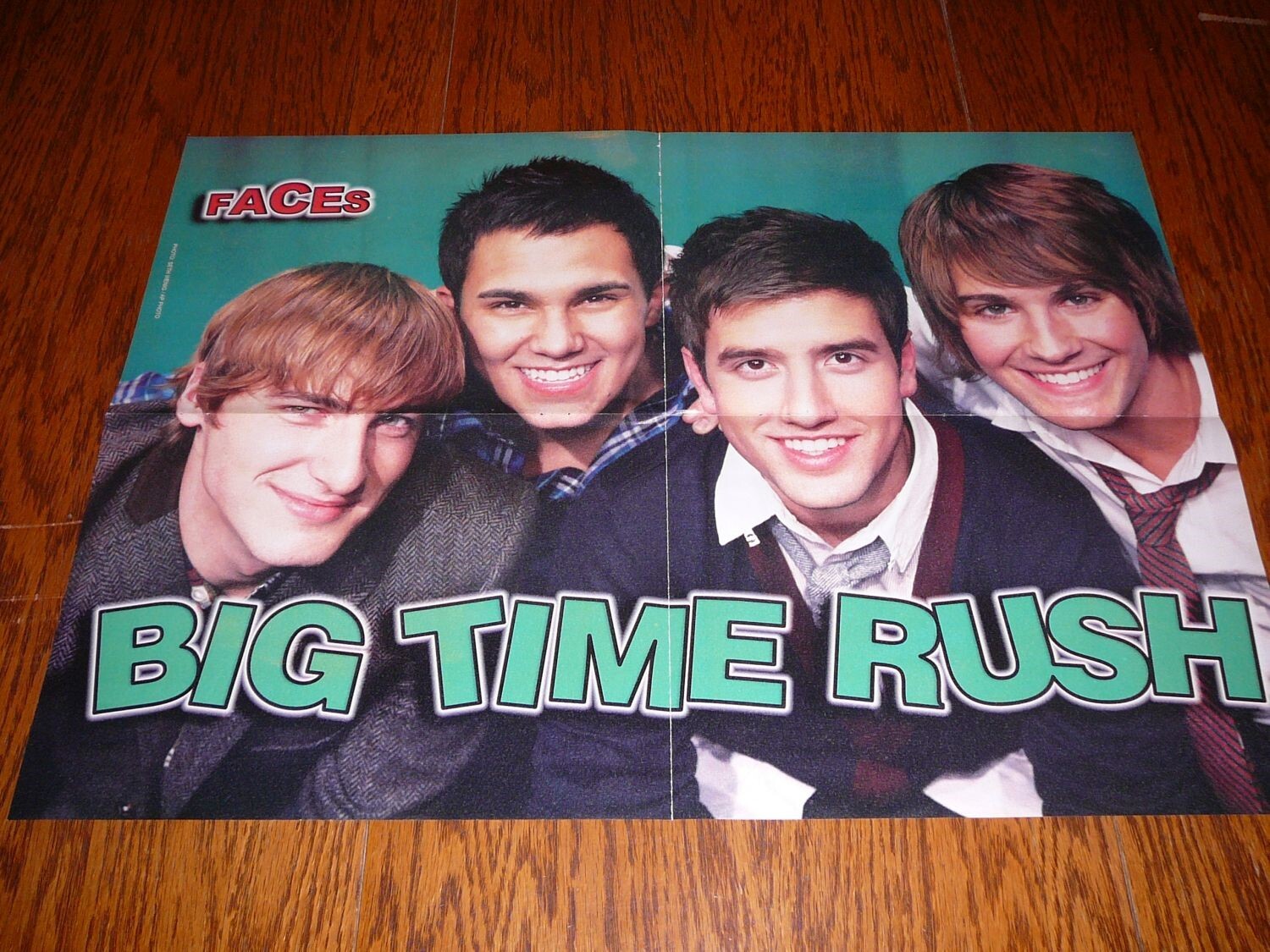 Big Time Rush double sided Faces poster picture BTR photo clippings pix ...