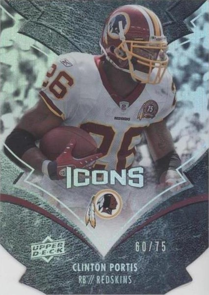 2008 Upper Deck Icons - Gold Die-Cut #100 Clinton Portis /75 for sale ...