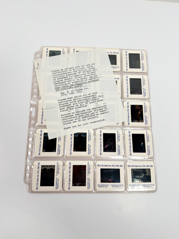 Superman III 1983 Original Movie Publicity Glass Slides Lot of 40 DC ...