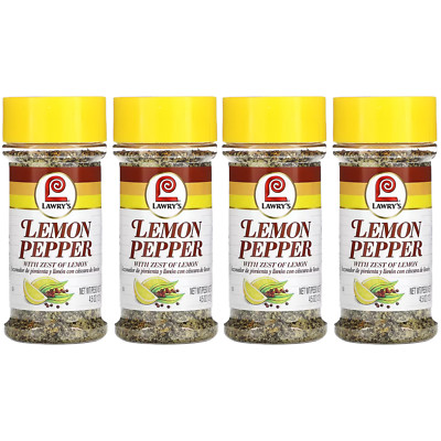 Lawry's Lemon Pepper With Zest of Lemon, 4.5 oz (127 g), Bundle of 4 | eBay