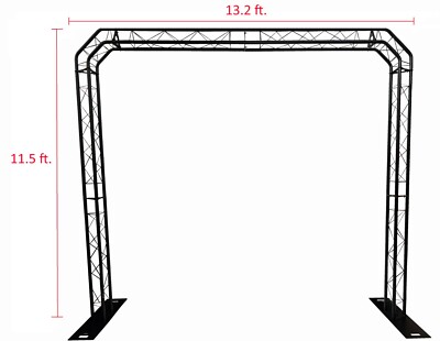 BLACK TRUSS ARCH KIT 13.2FT W 11.5ft H Mobile Portable DJ Lighting ...