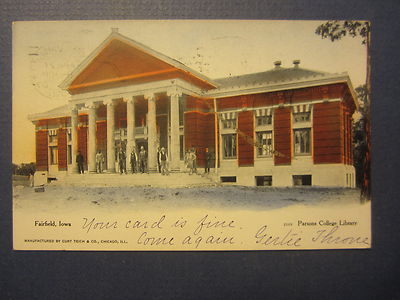Old Vintage 1907 - FAIRFIELD - IOWA POSTCARD - Parsons College Library ...