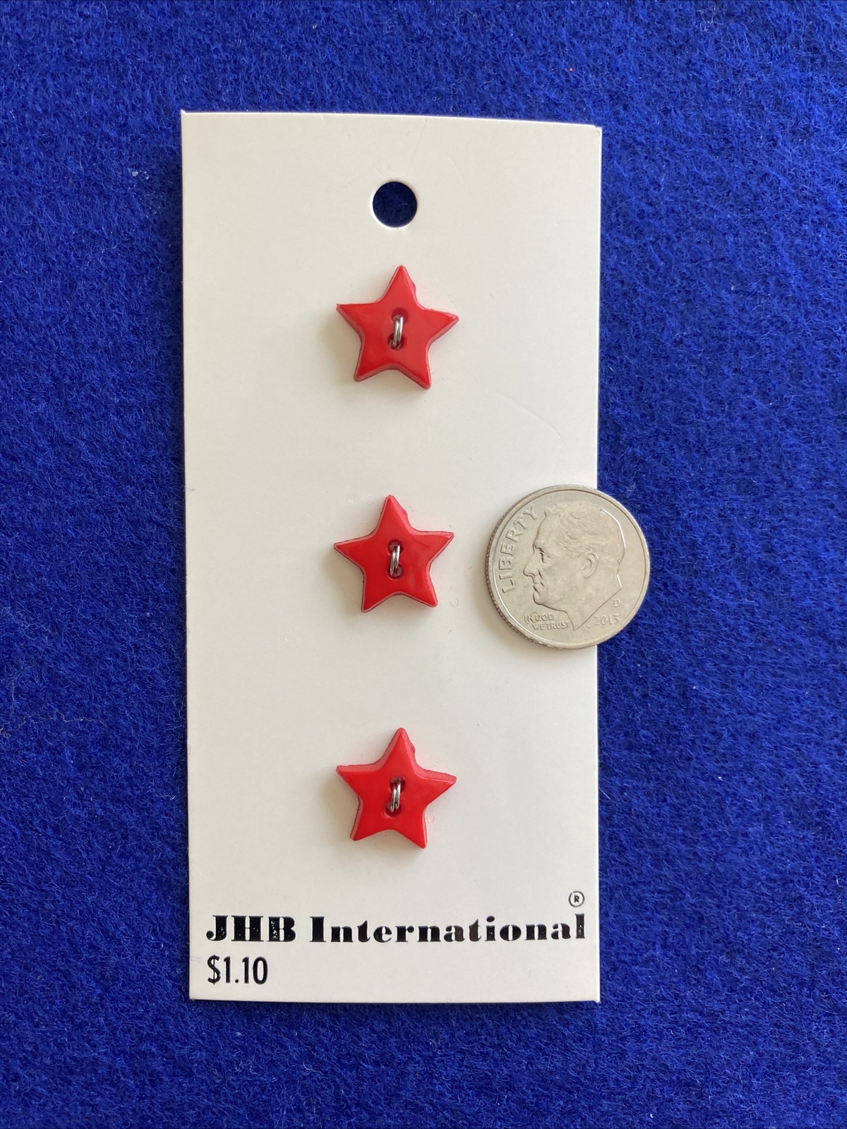 Small Red Star Buttons