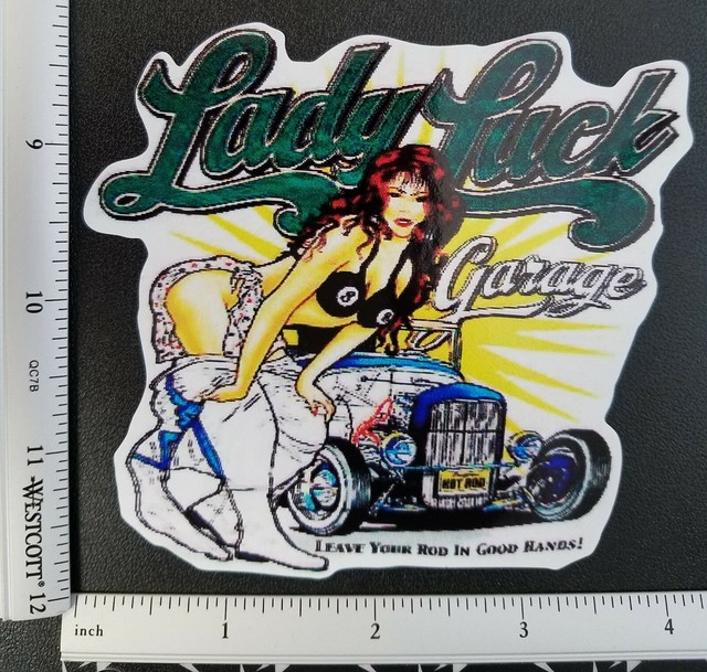 Lady Luck Garage Vinyl Decal Sticker 4307 | eBay
