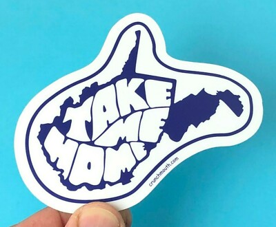 WEST VIRGINIA TAKE ME HOME COUNTRY ROADS STATE BUMPER STICKER DECAL ...