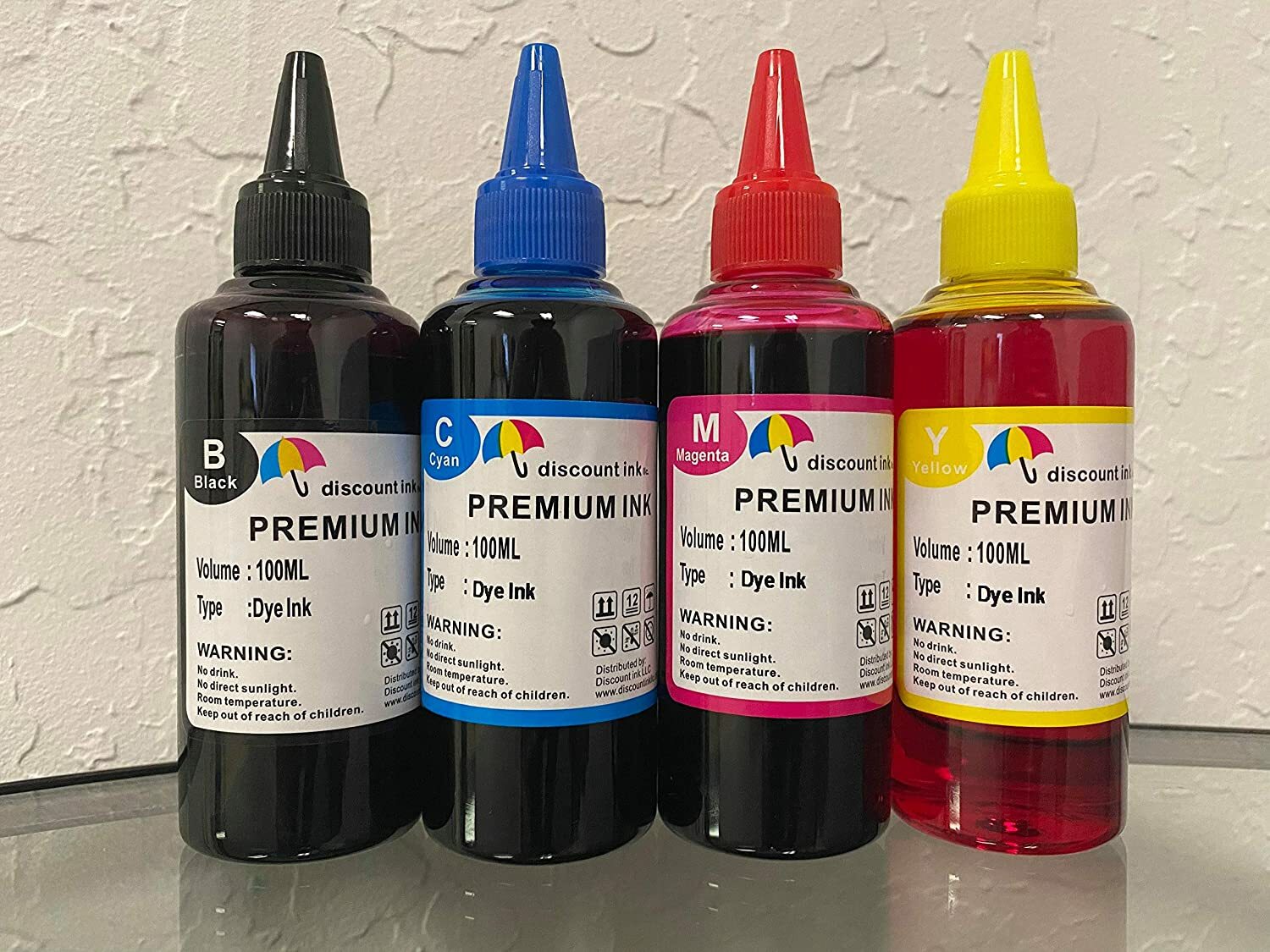 4x100ml refill ink set for HP 15 23 41 45 78 printer Black color ...