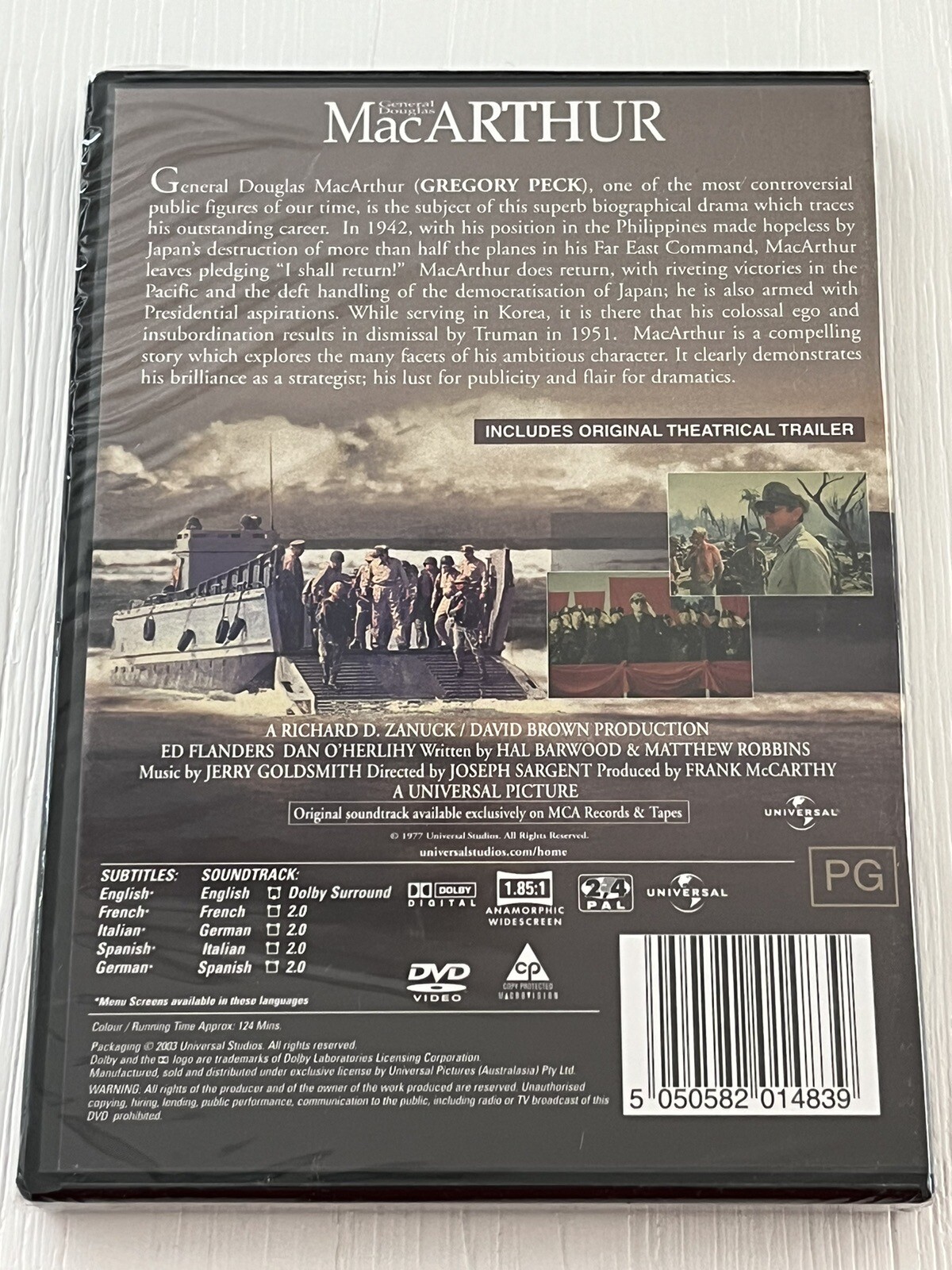 MacArthur DVD - 1977 - Gregory Peck Biographical War Drama - NEW ...