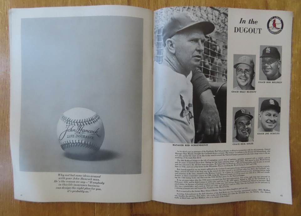 1967 WORLD SERIES Game 6 BOSTON RED SOX vs ST LOUIS CARDINALS Program ...