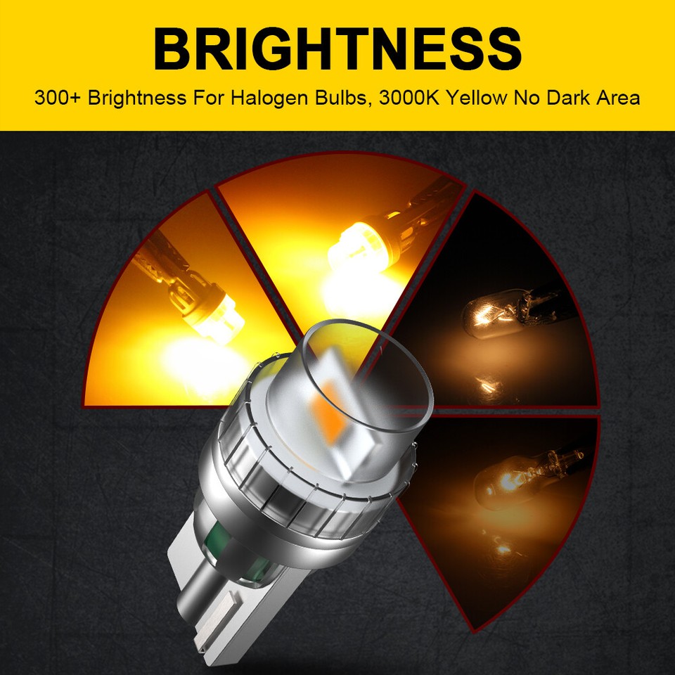 Amber T10 168 194 LED Side Light Bulb For Toyota RAV4 Tacoma Corolla ...