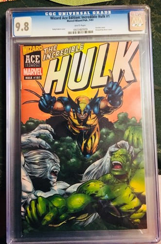 INCREDIBLE HULK Wizard Ace Edition #181 2003 CGC 9.8 White Pages MARVEL ...