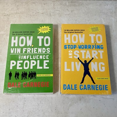 Dale Carnegie Book Lot 2 Volumes How To Win Friends and Influence -Stop ...