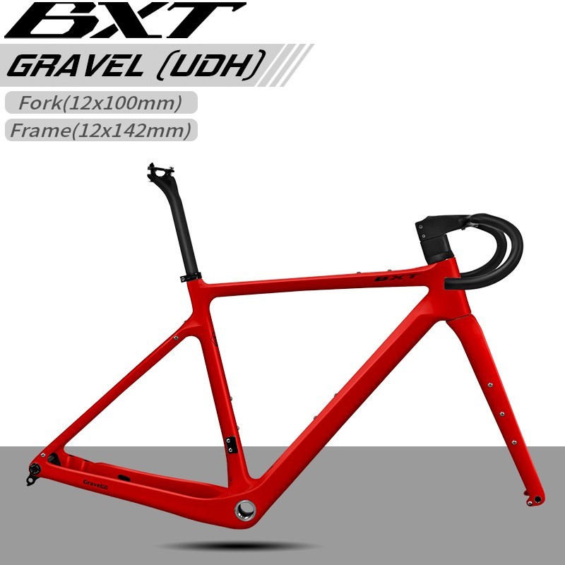 BXT Carbon UDH Gravel Bike Frame Disc Brake Fully Hidden Road Bicycle ...