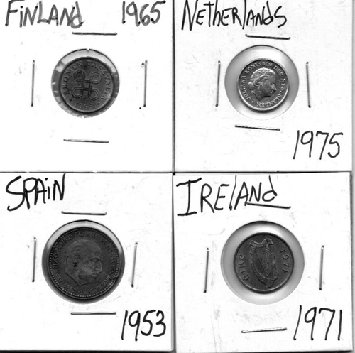 WORLDWIDE SUPER BLOW-OUT LOT OF 4 COINS! 🤩 Lot #2 🤩 Less than $1.45 a ...