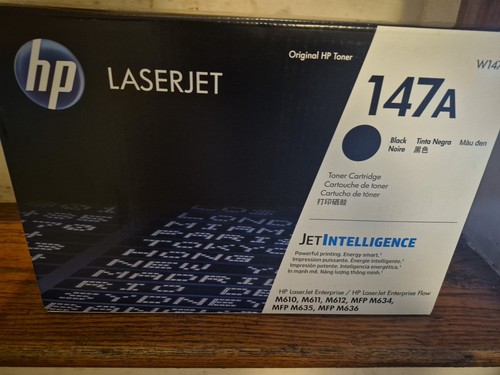 HP W1470A Black Toner Cartridge OEM Genuine 147A LaserJet M610 M611 ...