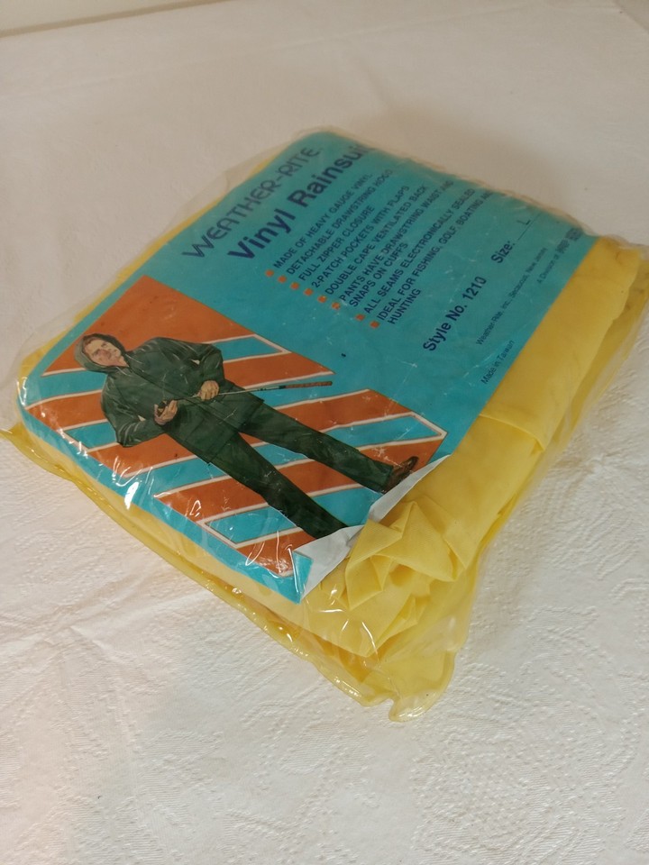 VTG Weather-Rite #1210 Vinyl Rainsuit Fishing Hunting Outdoors Work ...