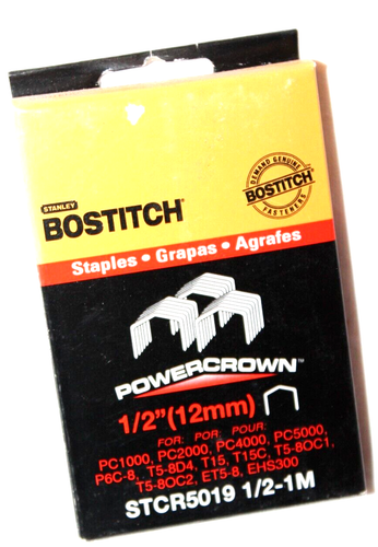 Stanley Bostitch Power Crown 1/2" (12mm) STCR5019 1/2-1M Staples | eBay