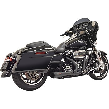 Bassani Black Short Road Rage 2-into-1 Exhaust System Harley 17-23 M8 ...