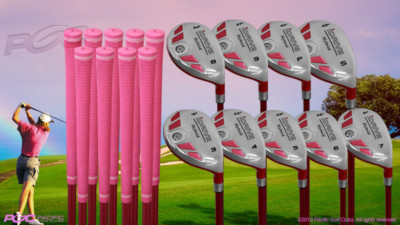 Senior Ladies iDrive Pink Golf Clubs All Hybrid (3-SW) Full Set "Senior ...