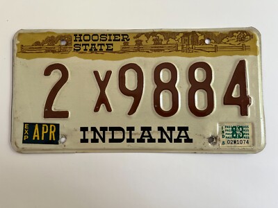 1983 Indiana License Plate Hoosier State Slogan | eBay
