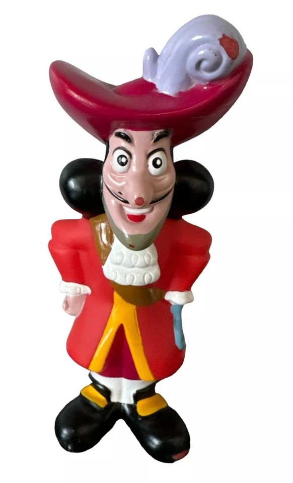 Peter Pan Captain Hook Bath Toy With 3 Bendable Plastic Pirate Action ...