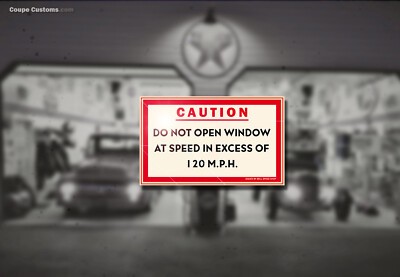 "Don't Open Window" Sticker Hot Rod Rat Flathead Ford Race Hemi Drag ...