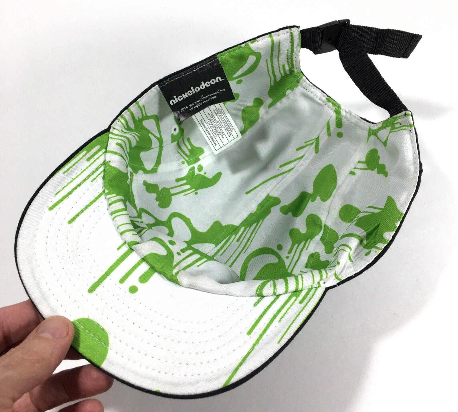 NICKELODEON REVERSIBLE SLIME CAMP CAP Adult HAT Black… - Gem