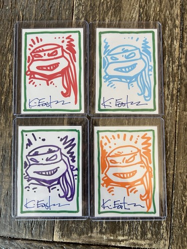 Kevin Eastman TMNT Ninja Turtles Sketch Card Set Remark Signed ...