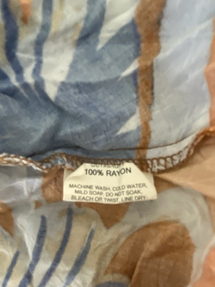 Jams World Size XL Orange Blue Tropical Floral Print Maxi Dress ...