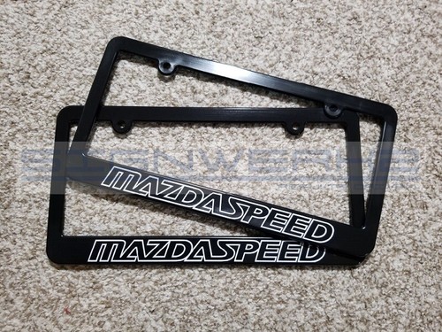 Mazdaspeed License Plate Frame Miata MX5 CX3 RX7 RX8 outline - Pair | eBay