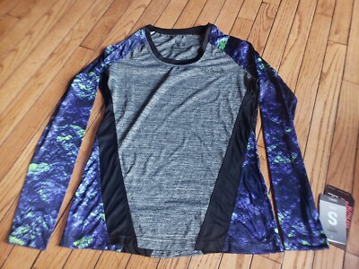 Women's Huntsworth Dri Fit Long Sleeve T-Shirt Gray Heather Purple ...