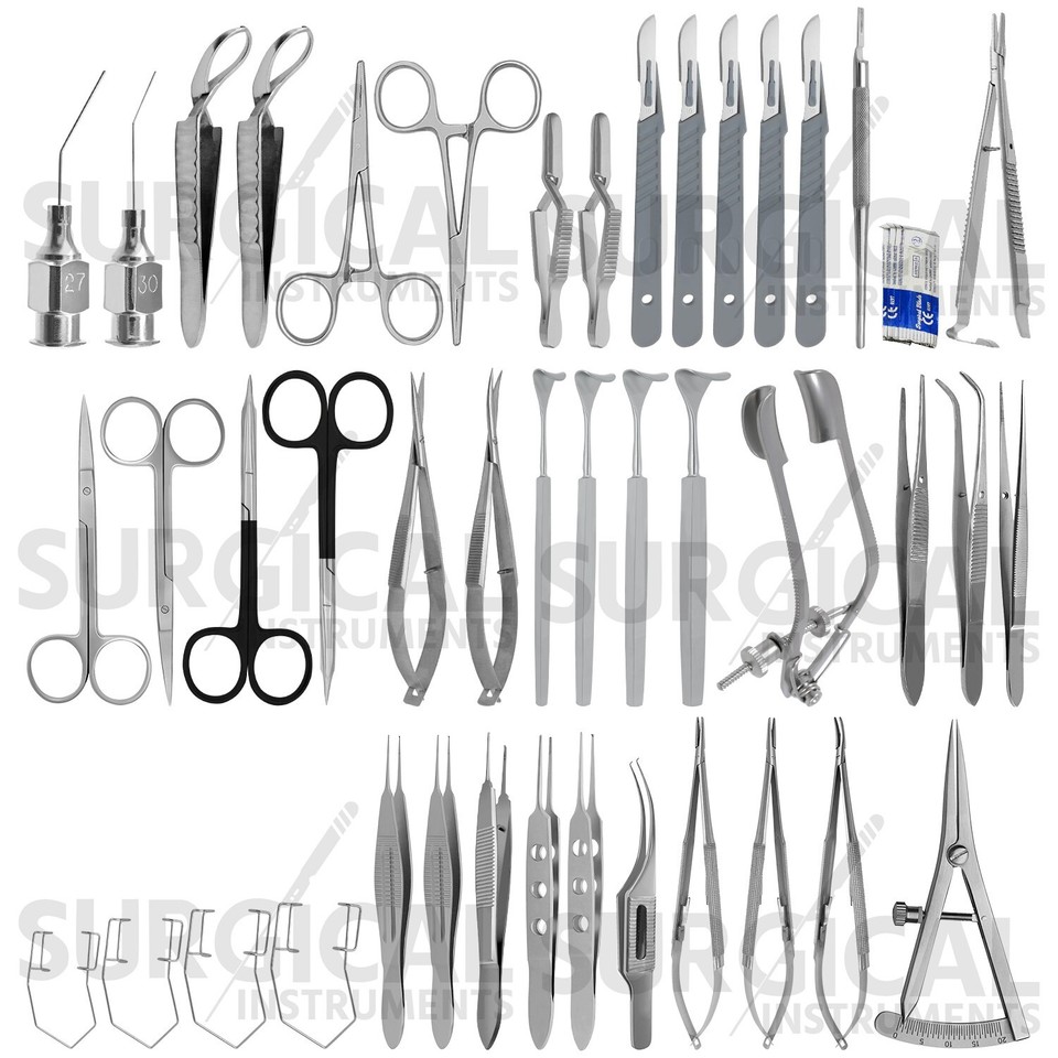 Set of 45 Pcs Basic Eye Instruments Kit Ophthalmic Lab Surgical German ...