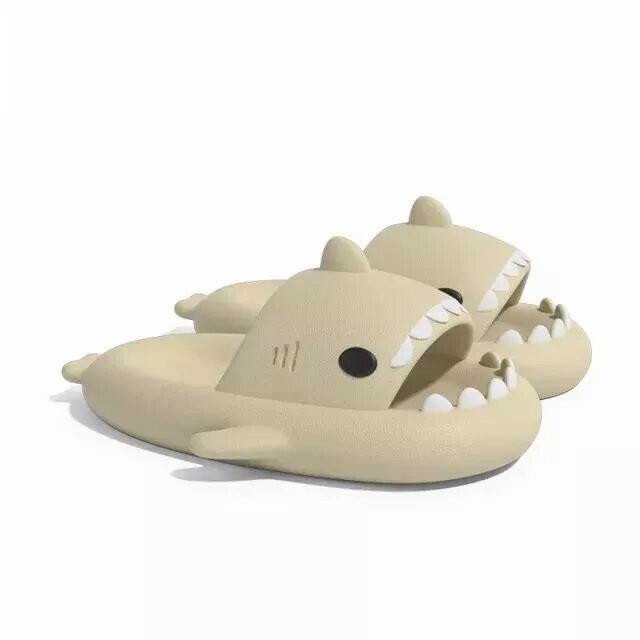 Shark Slippers Bathroom Slides Funny Sharks Flip Flops Home Outdoor ...