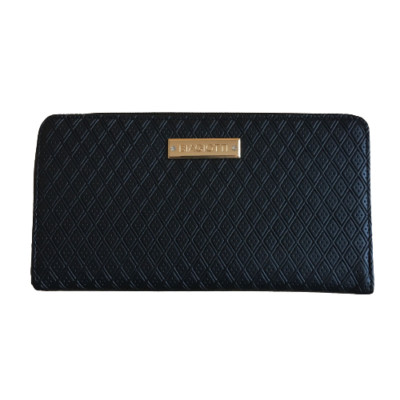 Laura Biagiotti Women's Wallet Grasey Line Black Leather Cards Coins ...