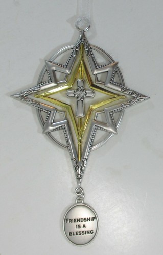 T3 Friendship is a blessing STAR OF BETHLEHEM 3d ORNAMENT ganz cross ...