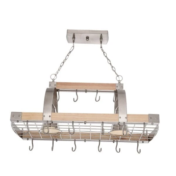 Lighted Pot Racks Hanging | Shelly Lighting